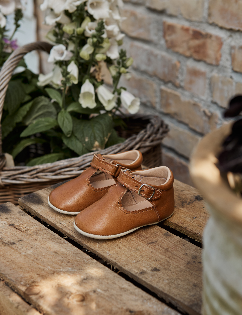 Baby Scallop T-bar - Cognac – Petit Nord GLOBAL