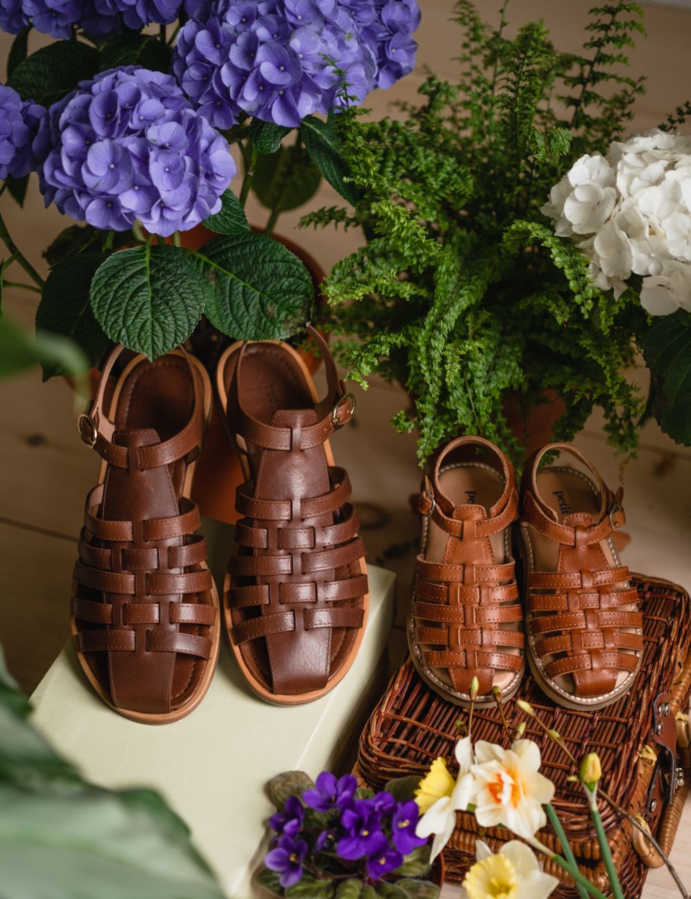 Braided Sandal - Cognac – Petit Nord GLOBAL