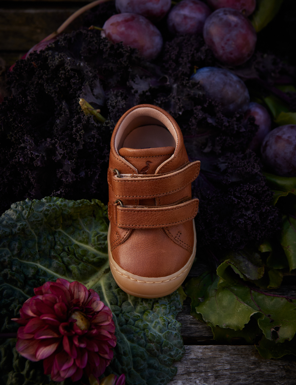 Everyday shoe Velcro - Cognac – Petit Nord GLOBAL