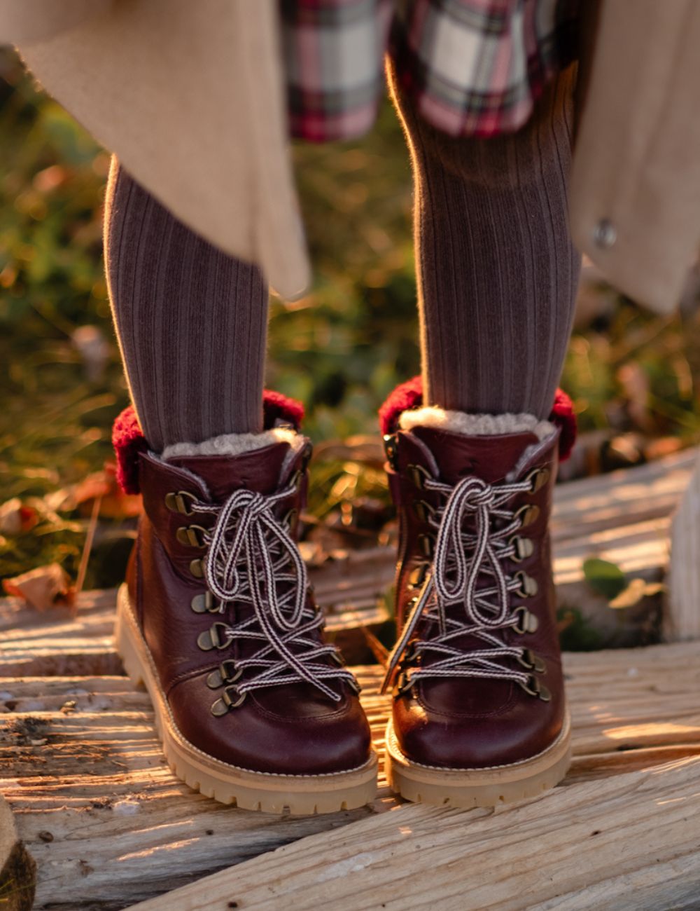 Shearling Winter Boot - Plum – Petit Nord GLOBAL